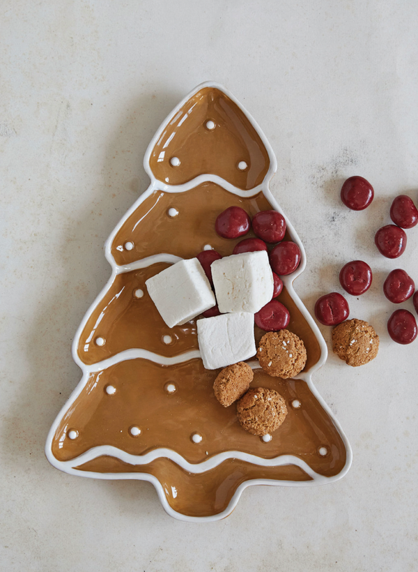 Ceramic Gingerbread Platter - Gray Apple Market